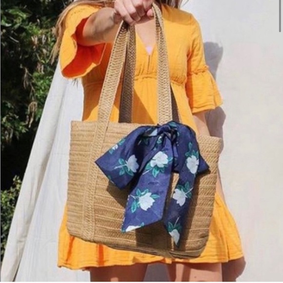 Draper James | Bags | Nwt Draper James Everyday Straw Tote Bag With ...